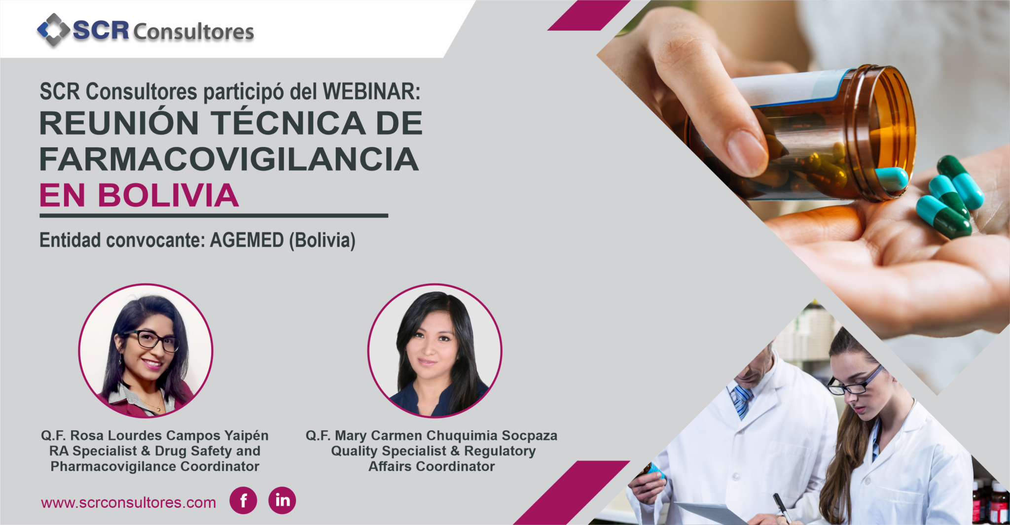 Reunión Técnica de Farmacovigilancia en Bolivia - SCR Consultores